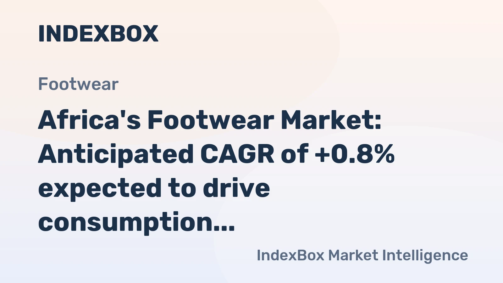 Africa's Footwear Market: Anticipated CAGR of +0.8% expected to drive consumption trend over next decade