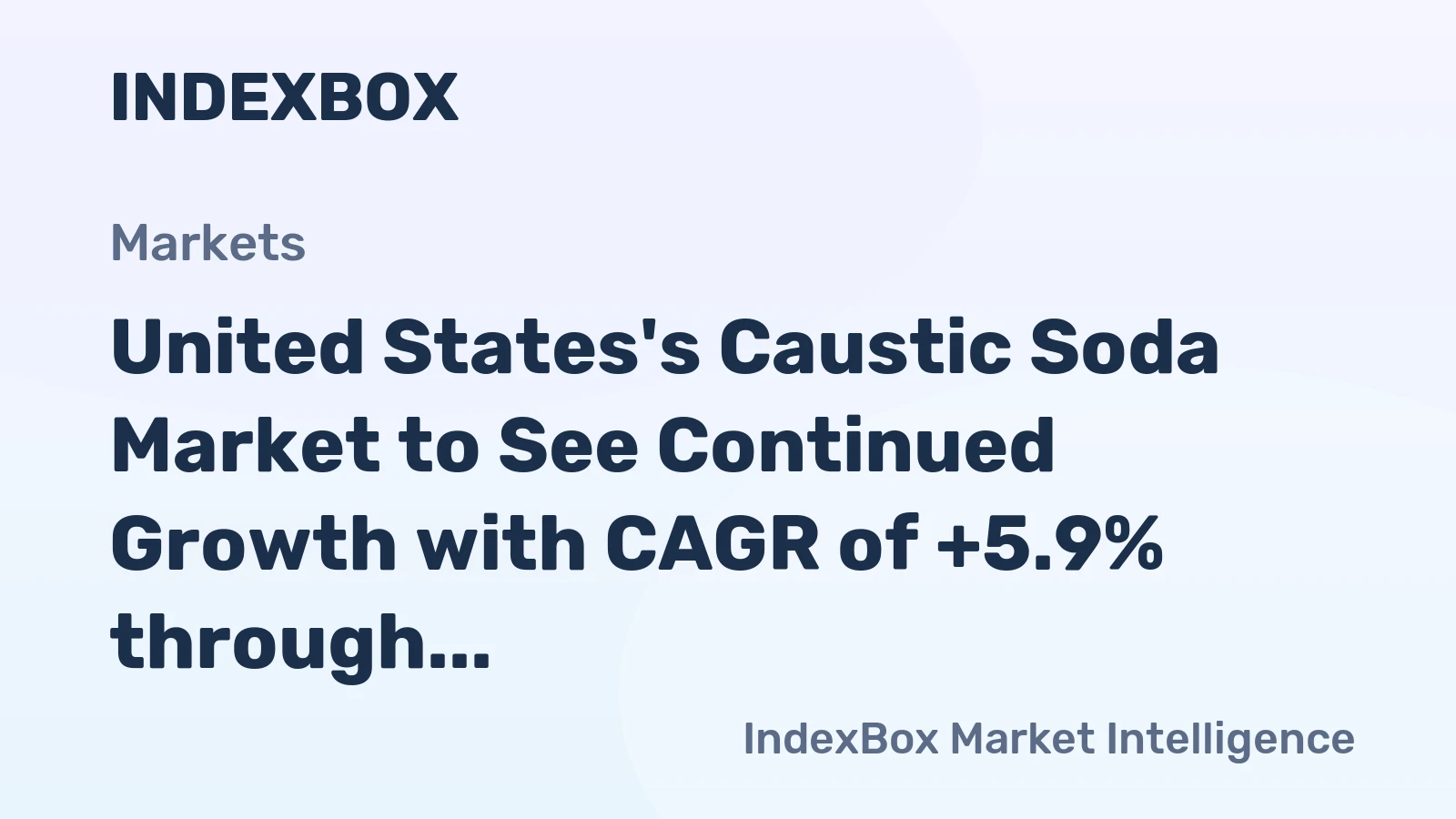 United States's Caustic Soda Market to See Continued Growth with CAGR of +5.9% through 2035