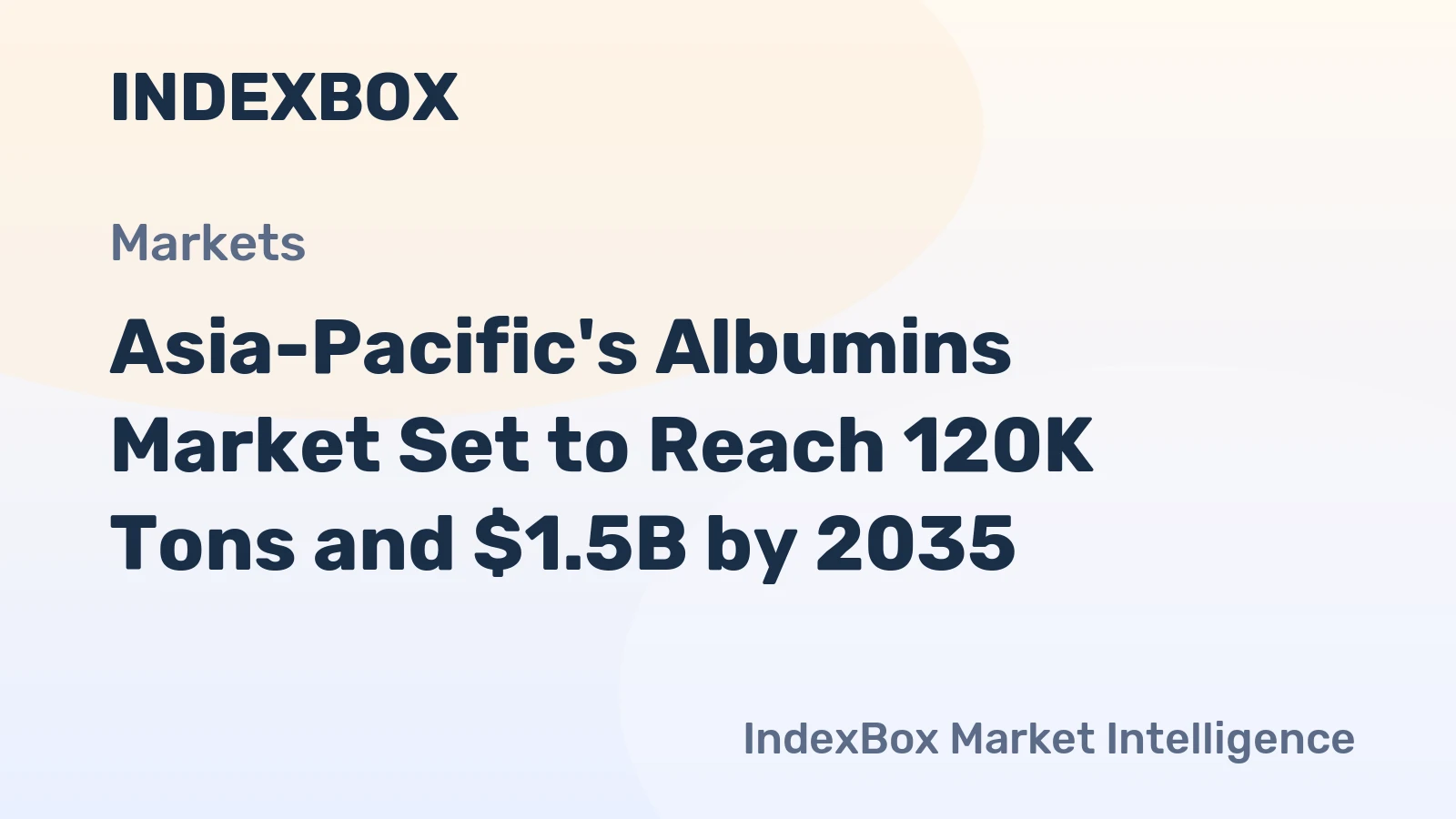 Asia-Pacific's Albumins Market Set to Reach 120K Tons and $1.5B by 2035