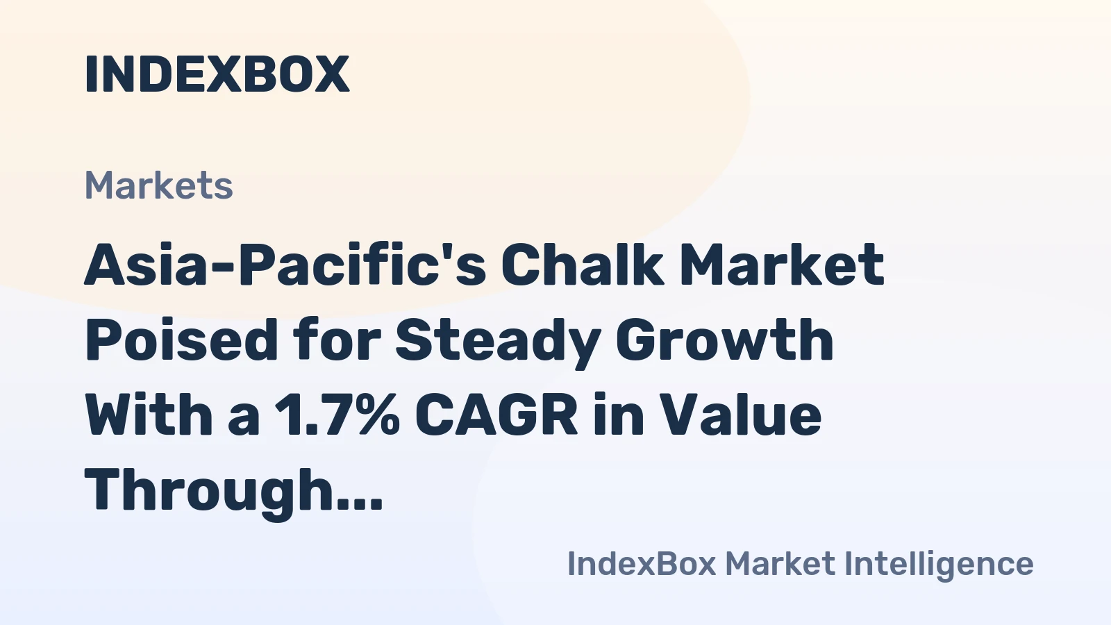 Asia-Pacific's Chalk Market Poised for Steady Growth With a 1.7% CAGR in Value Through 2035