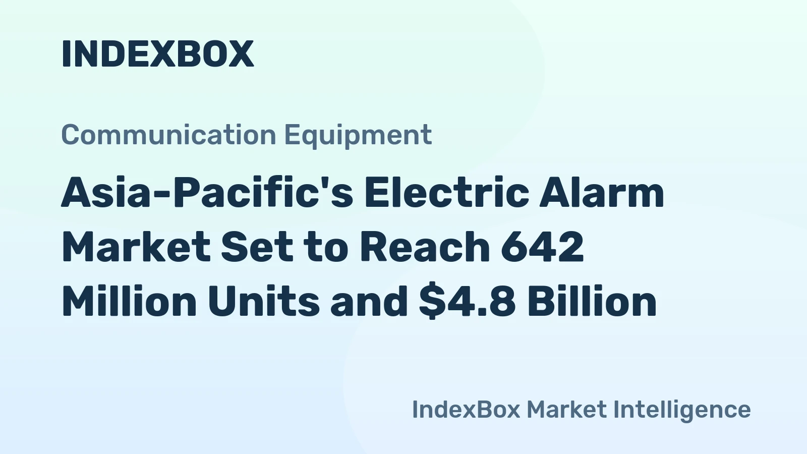 Asia-Pacific's Electric Alarm Market Set to Reach 642 Million Units and $4.8 Billion