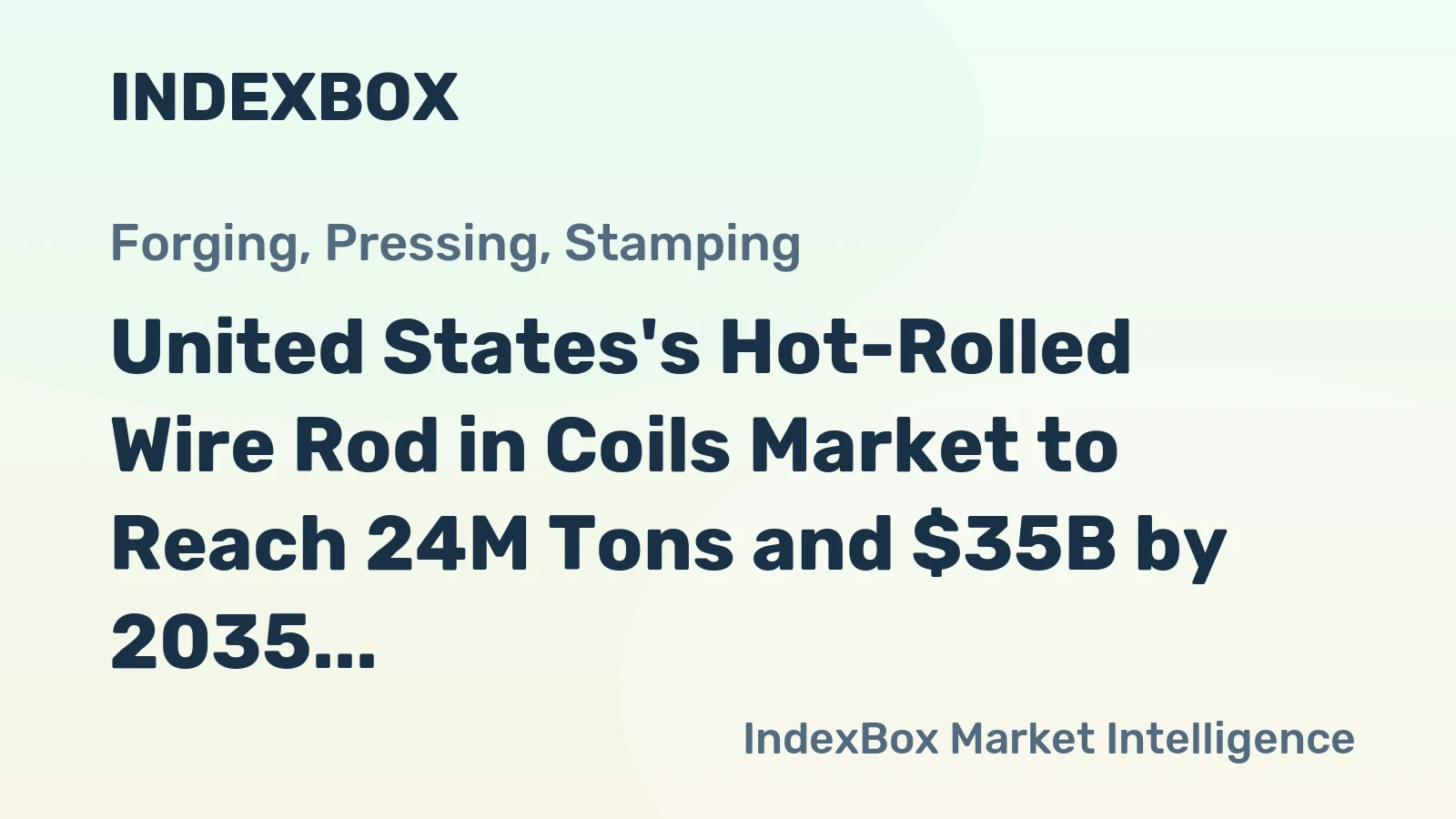 United States's Hot-Rolled Wire Rod in Coils Market to Reach 24M Tons and $35B by 2035
