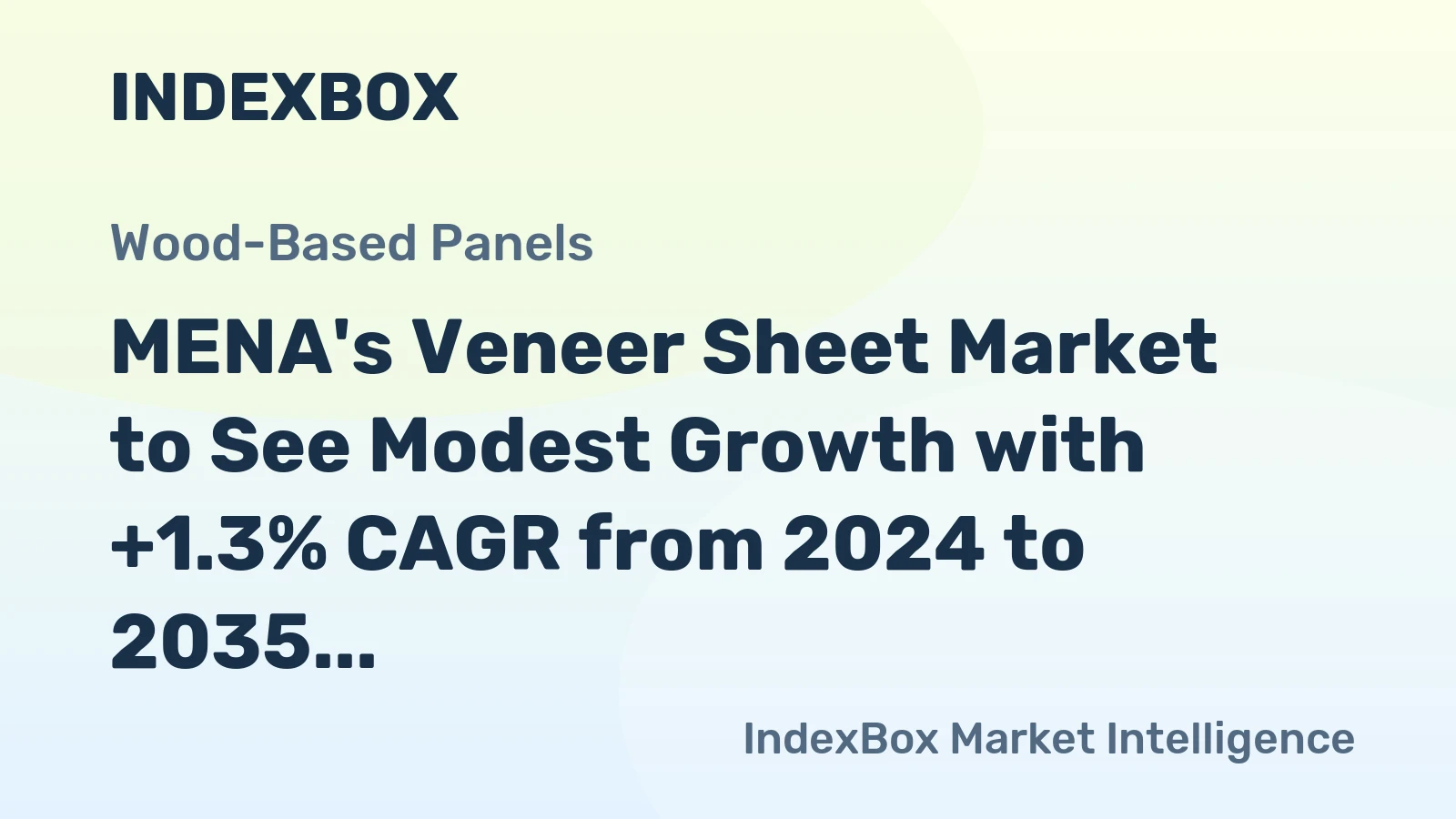 MENA's Veneer Sheet Market to See Modest Growth with +1.3% CAGR from 2024 to 2035