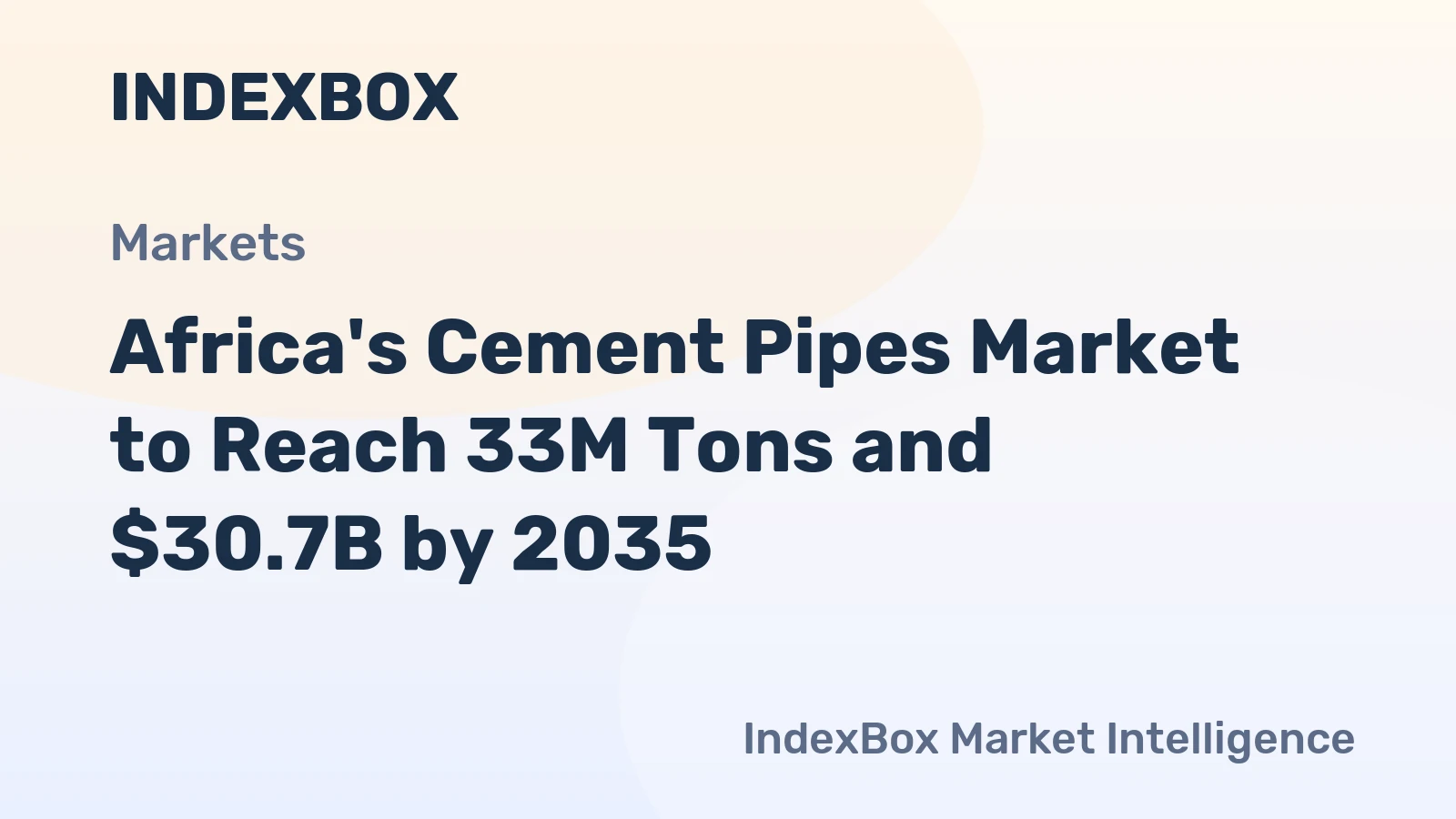 Africa's Cement Pipes Market to Reach 33M Tons and $30.7B by 2035