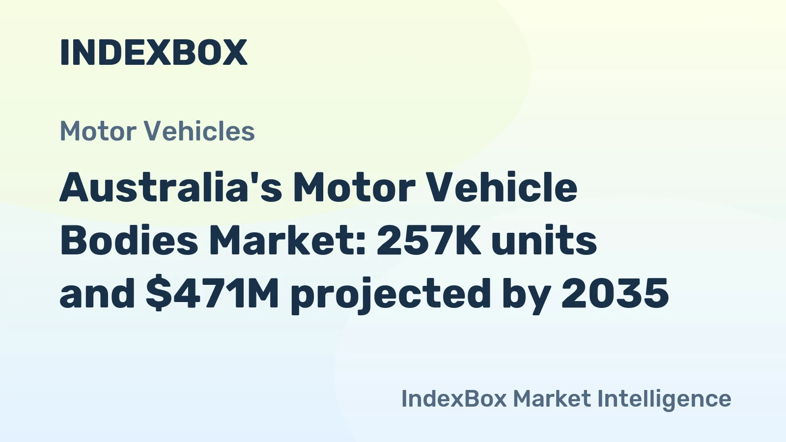 Australia's Motor Vehicle Bodies Market: 257K units and $471M projected by 2035
