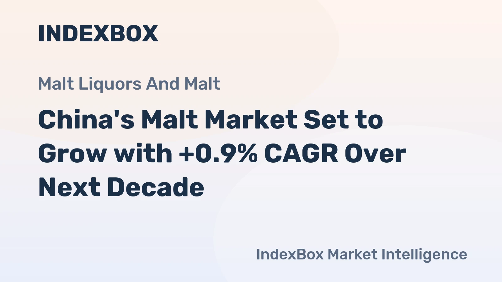 China's Malt Market Set to Grow with +0.9% CAGR Over Next Decade