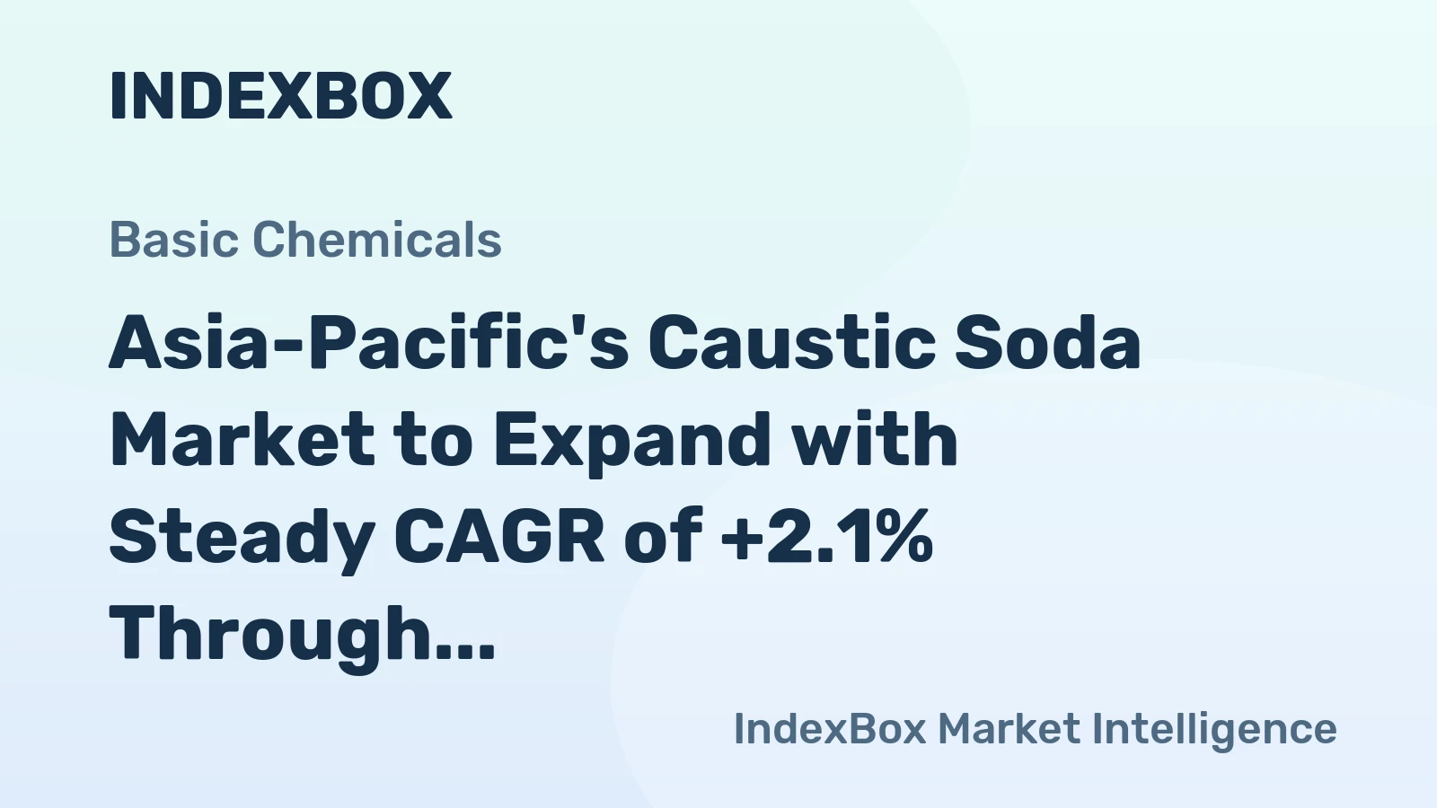 Asia-Pacific's Caustic Soda Market to Expand with Steady CAGR of +2.1% Through 2035