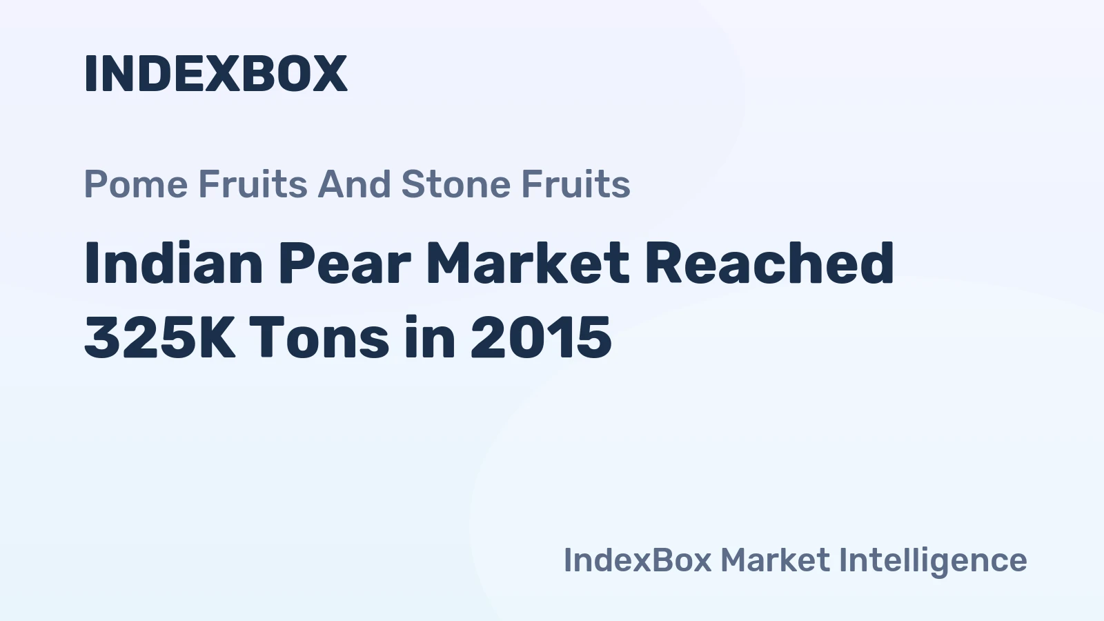 Indian Pear Market Reached 325K Tons in 2015