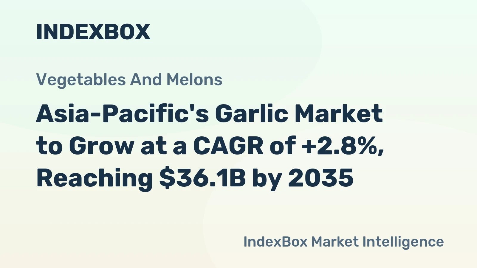 Asia-Pacific's Garlic Market to Grow at a CAGR of +2.8%, Reaching $36.1B by 2035
