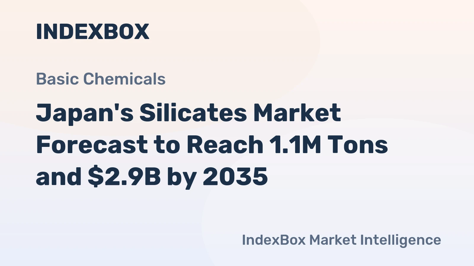 Japan's Silicates Market Forecast to Reach 1.1M Tons and $2.9B by 2035