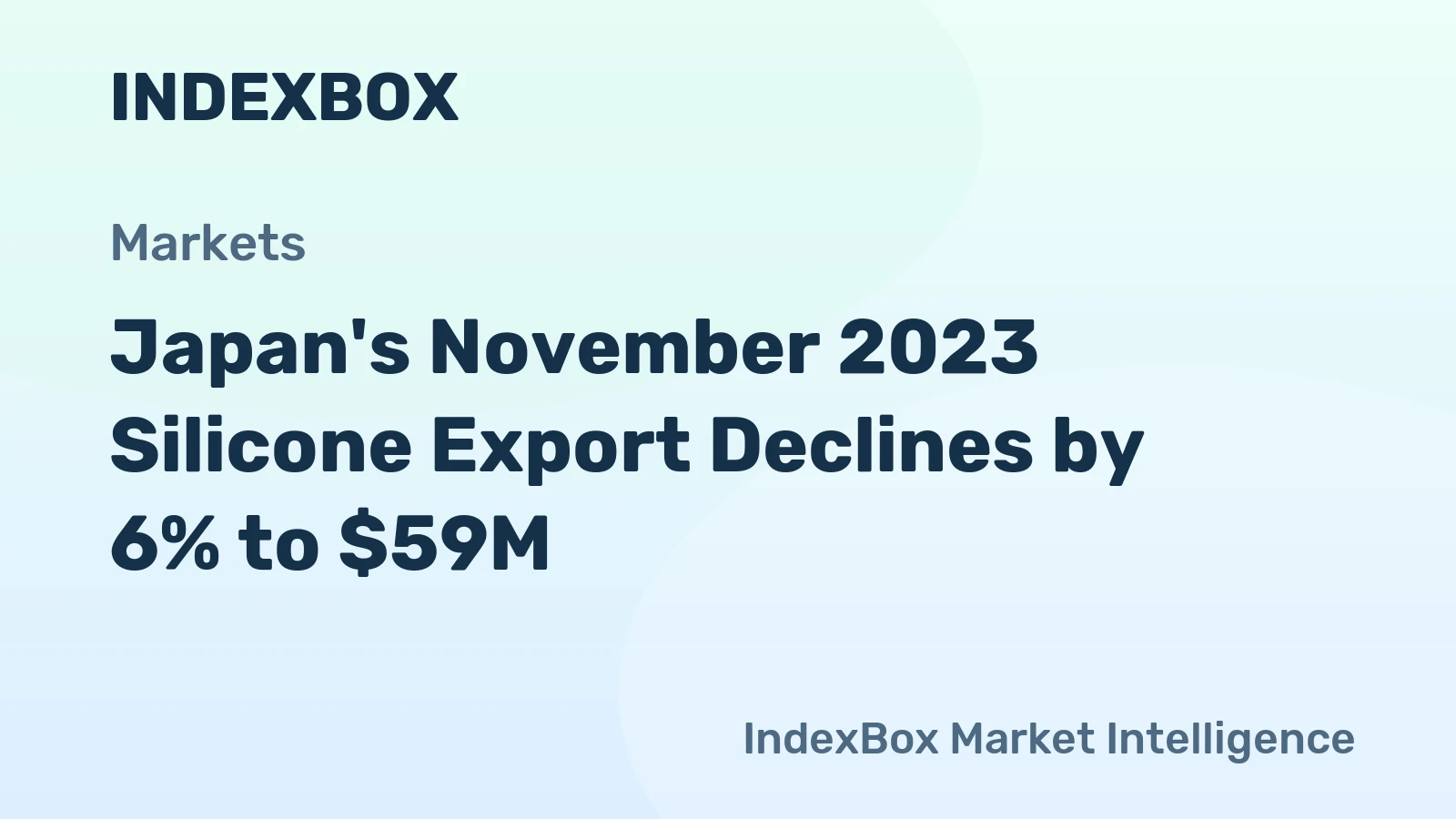 Japan's November 2023 Silicone Export Declines by 6% to $59M