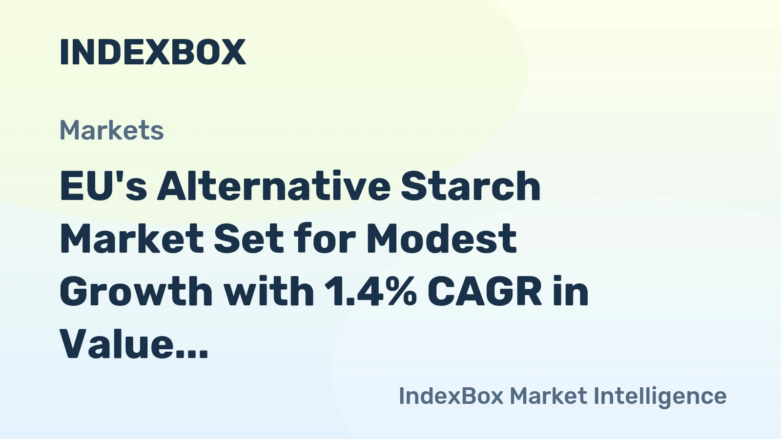 EU's Alternative Starch Market Set for Modest Growth with 1.4% CAGR in Value Through 2035
