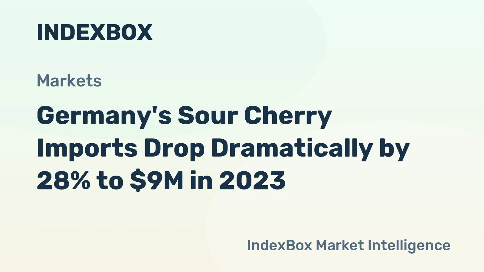 Germany's Sour Cherry Imports Drop Dramatically by 28% to $9M in 2023