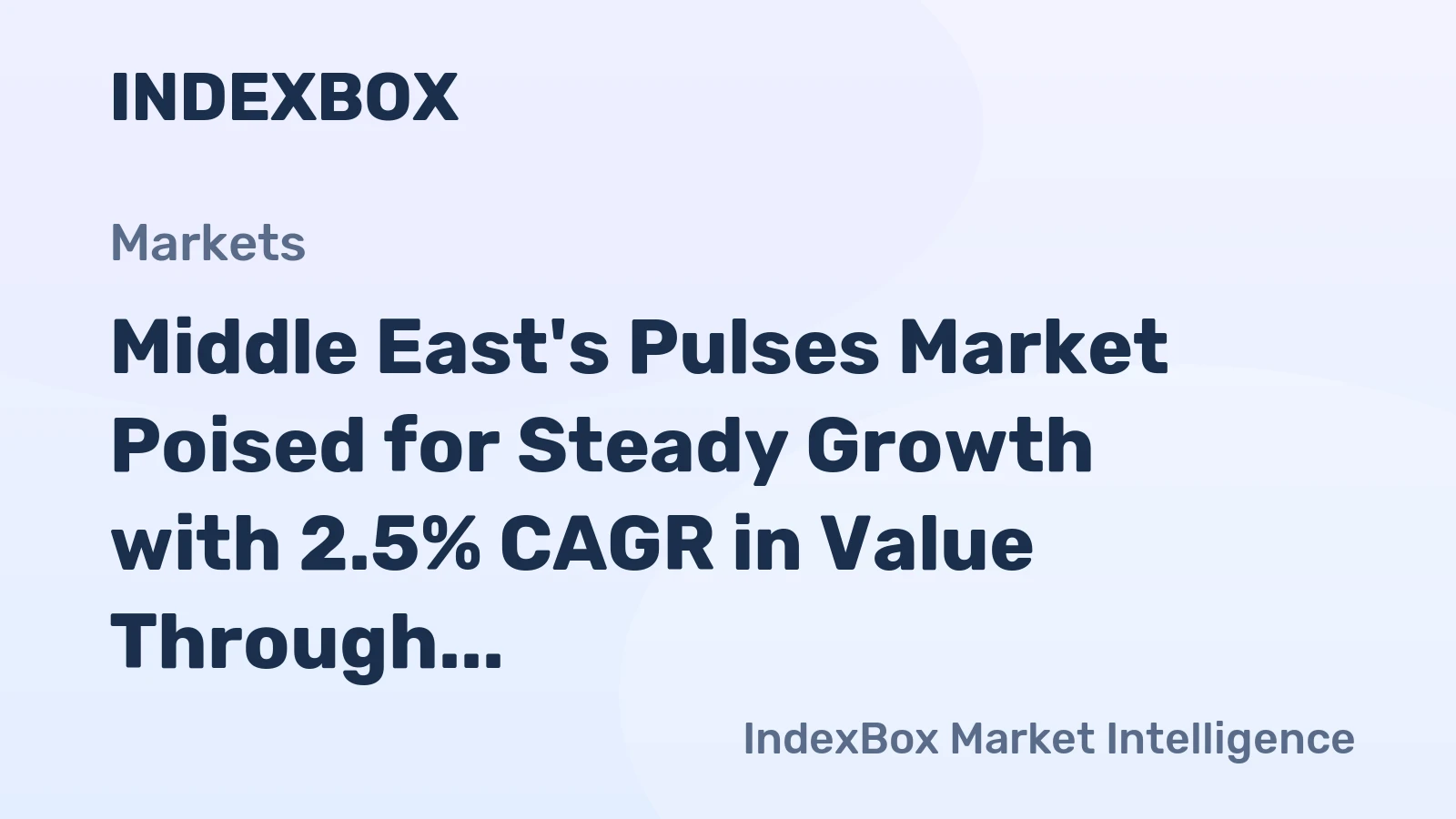 Middle East's Pulses Market Poised for Steady Growth with 2.5% CAGR in Value Through 2035
