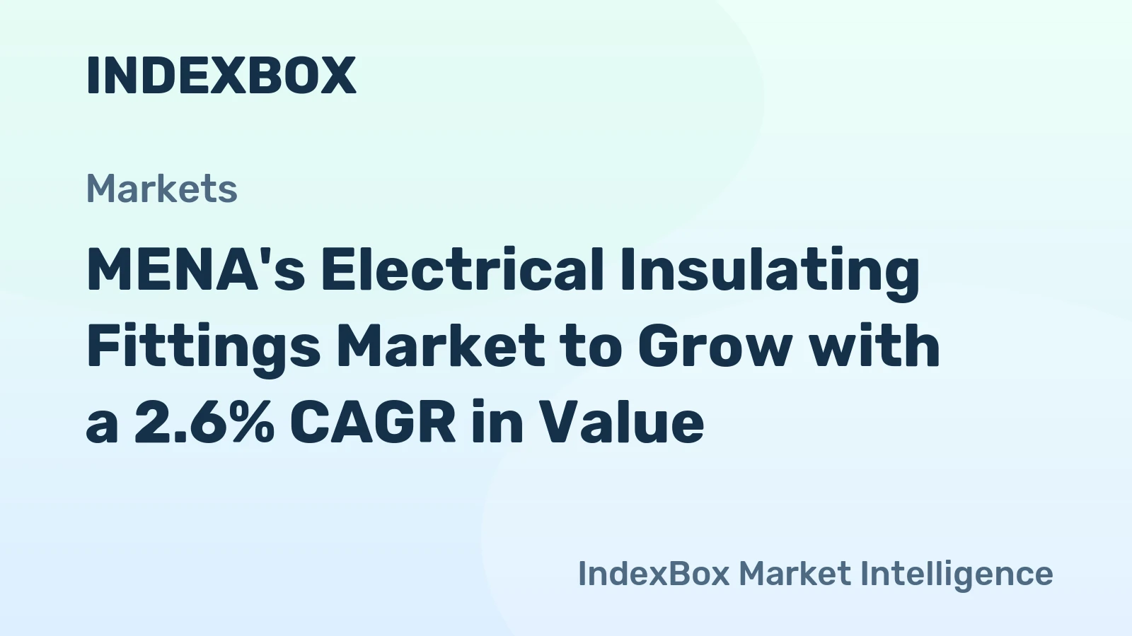 MENA's Electrical Insulating Fittings Market to Grow with a 2.6% CAGR in Value