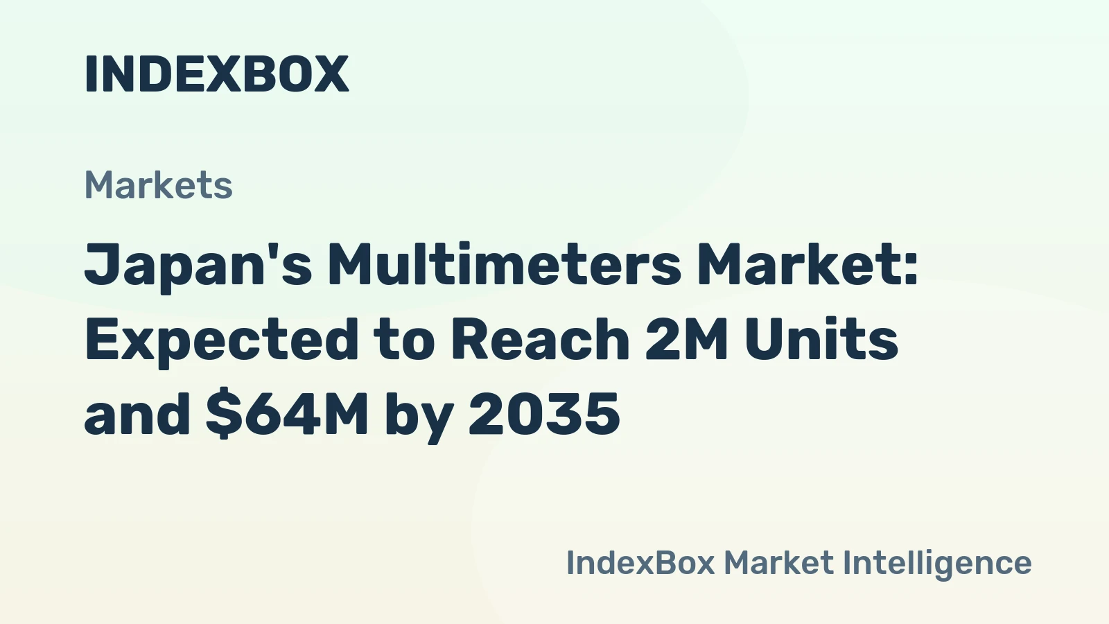 Japan's Multimeters Market: Expected to Reach 2M Units and $64M by 2035