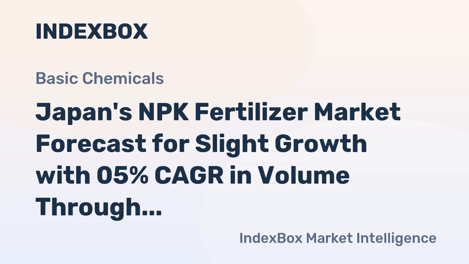 Japan's NPK Fertilizer Market Forecast for Slight Growth with 05% CAGR in Volume Through 2035