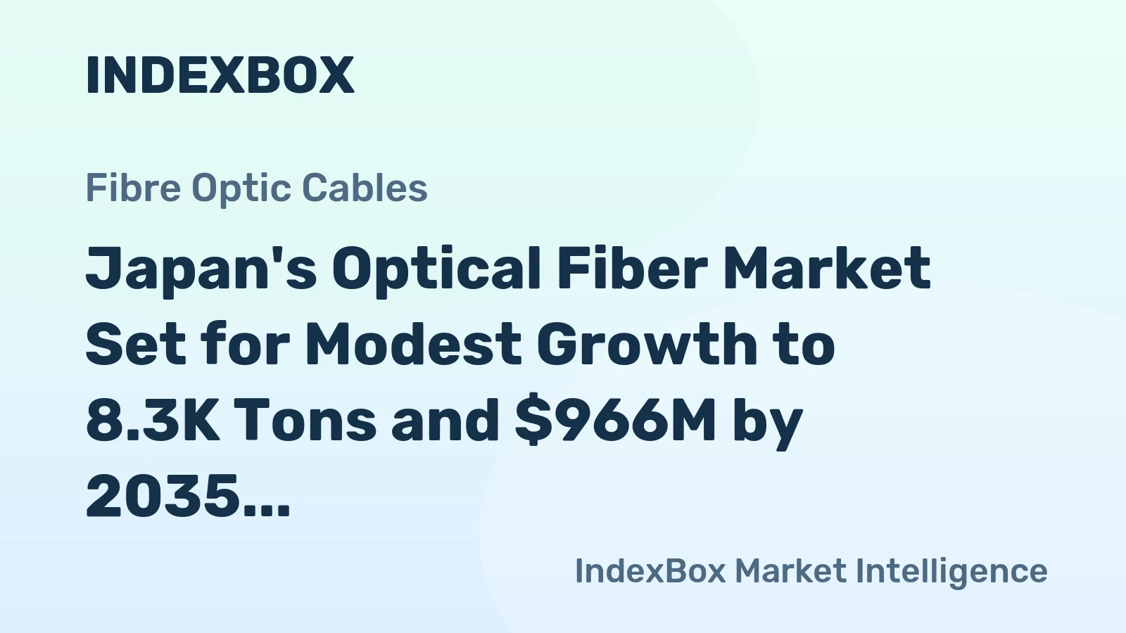 Japan's Optical Fiber Market Set for Modest Growth to 8.3K Tons and $966M by 2035