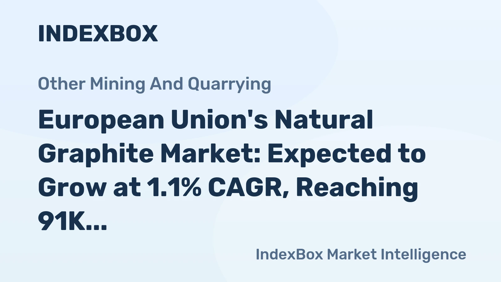 European Union's Natural Graphite Market: Expected to Grow at 1.1% CAGR, Reaching 91K Tons by 2035