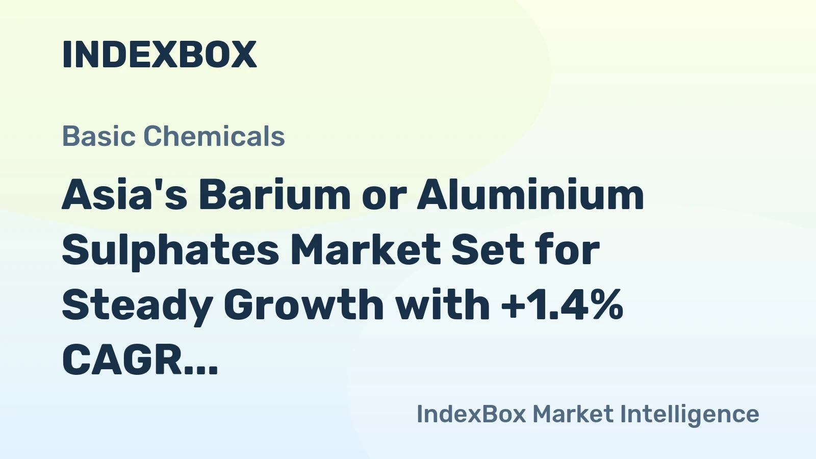 Asia's Barium or Aluminium Sulphates Market Set for Steady Growth with +1.4% CAGR Through 2035