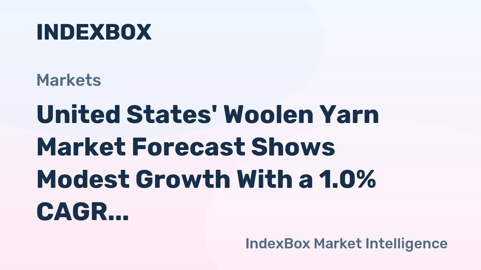 United States' Woolen Yarn Market Forecast Shows Modest Growth With a 1.0% CAGR in Value