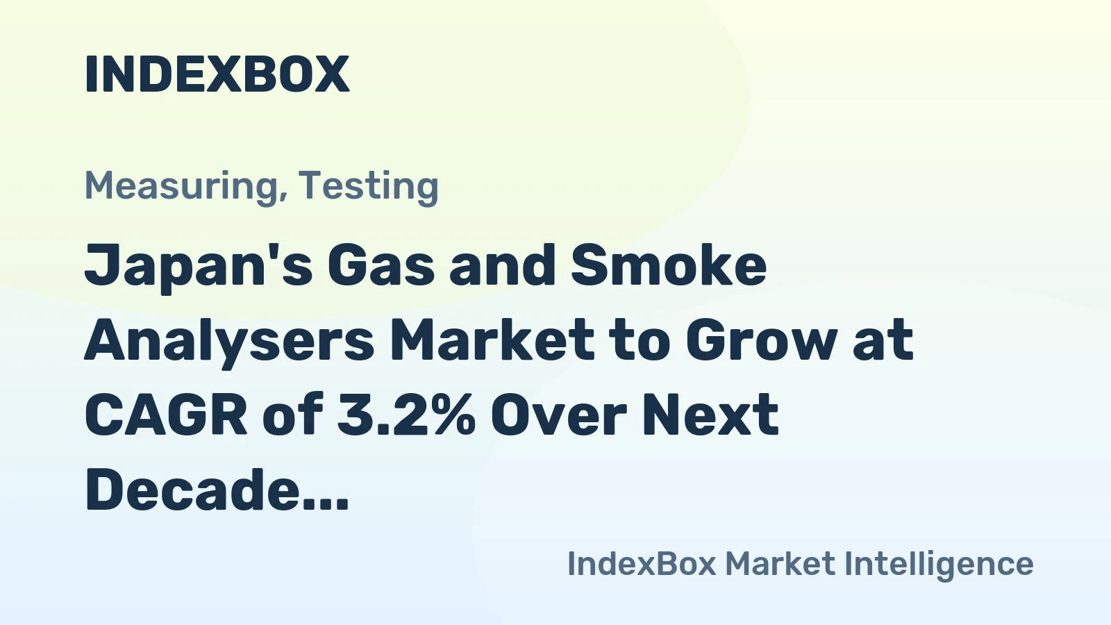 Japan's Gas and Smoke Analysers Market to Grow at CAGR of 3.2% Over Next Decade