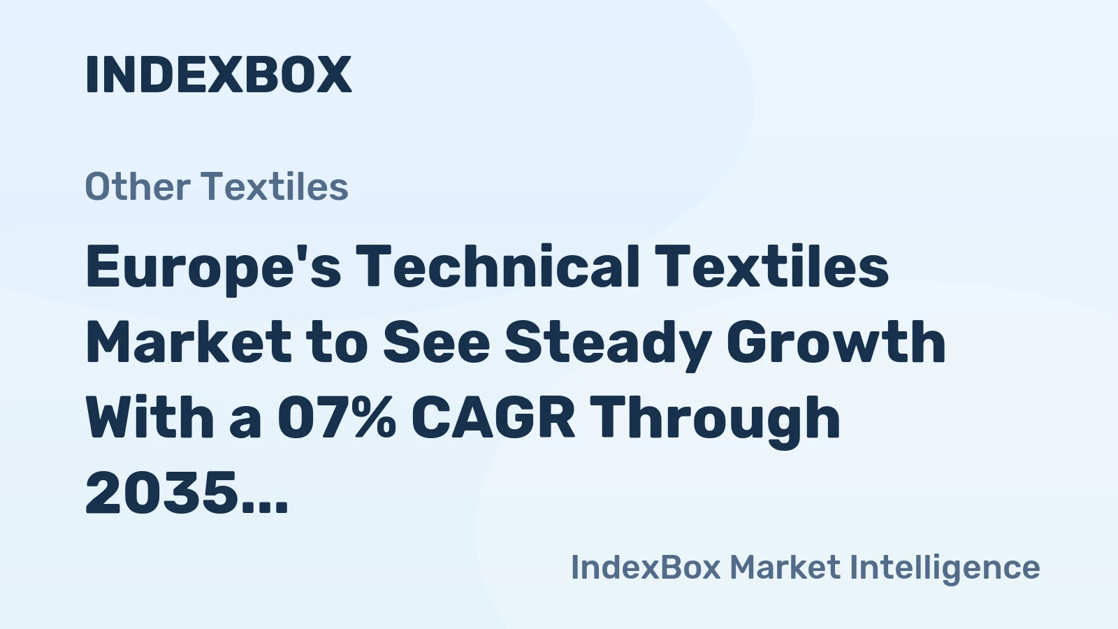Europe's Technical Textiles Market to See Steady Growth With a 07% CAGR Through 2035