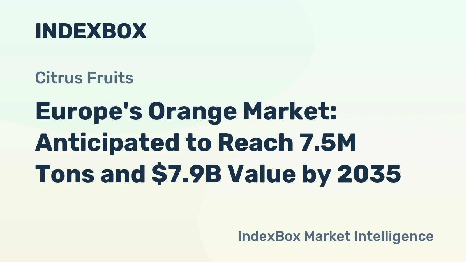 Europe's Orange Market: Anticipated to Reach 7.5M Tons and $7.9B Value by 2035