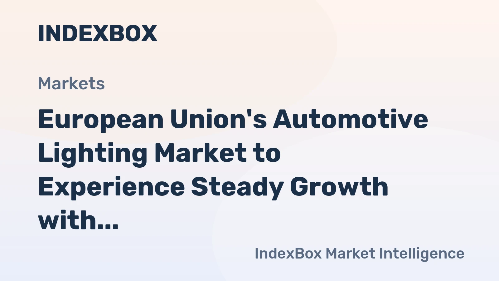 European Union's Automotive Lighting Market to Experience Steady Growth with 1.5% CAGR Through 2035