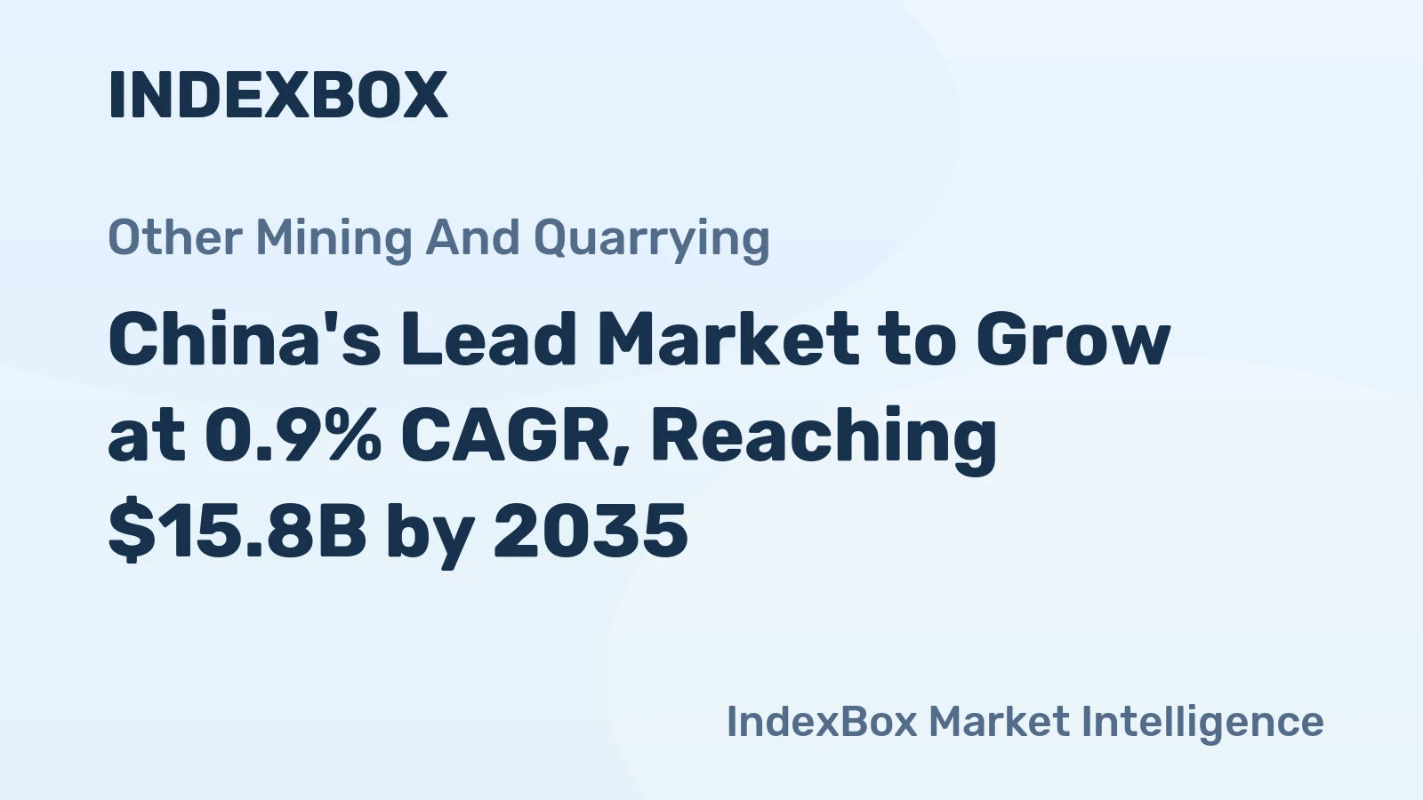 China's Lead Market to Grow at 0.9% CAGR, Reaching $15.8B by 2035