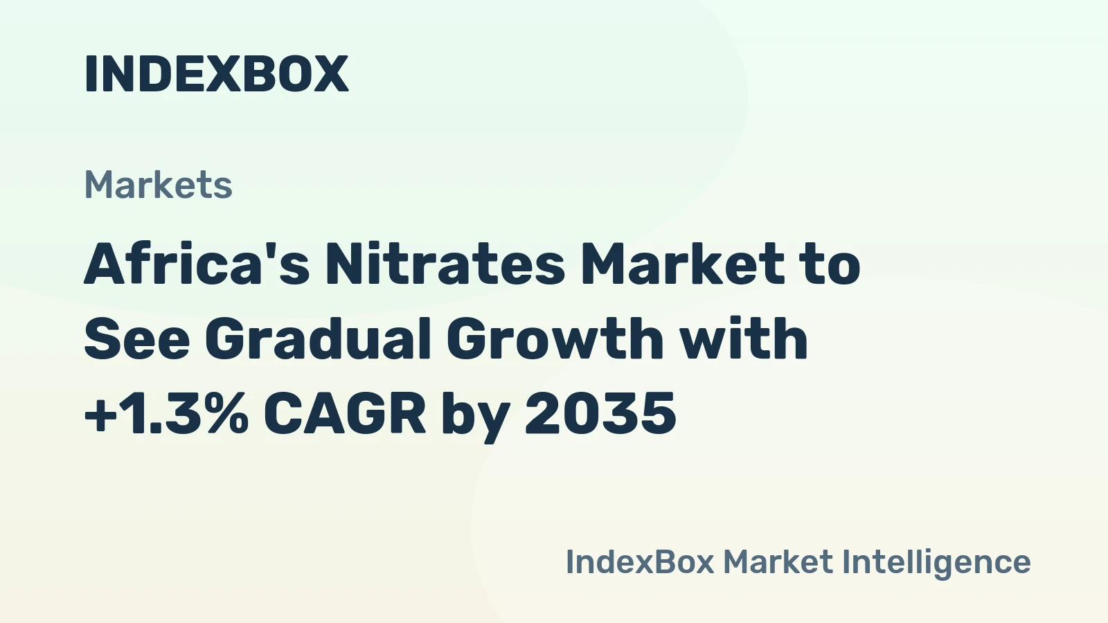 Africa's Nitrates Market to See Gradual Growth with +1.3% CAGR by 2035