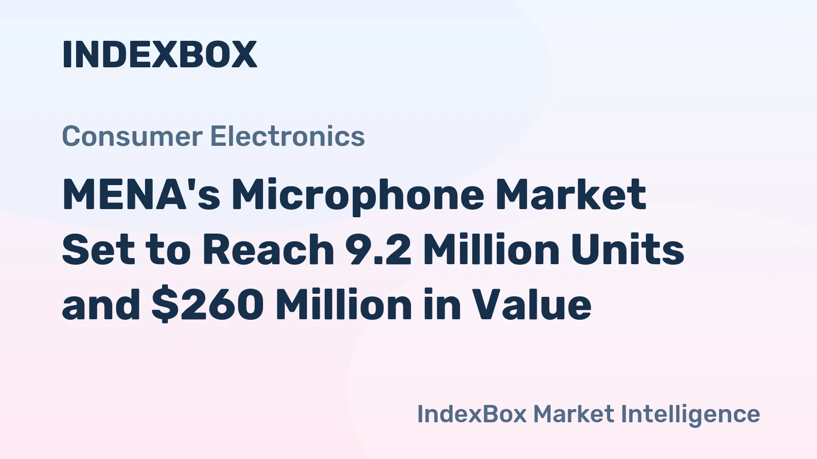 MENA's Microphone Market Set to Reach 9.2 Million Units and $260 Million in Value