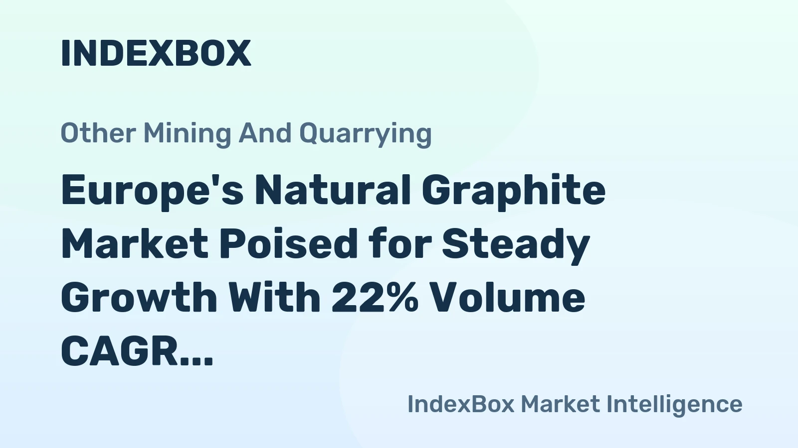 Europe's Natural Graphite Market Poised for Steady Growth With 22% Volume CAGR Through 2035