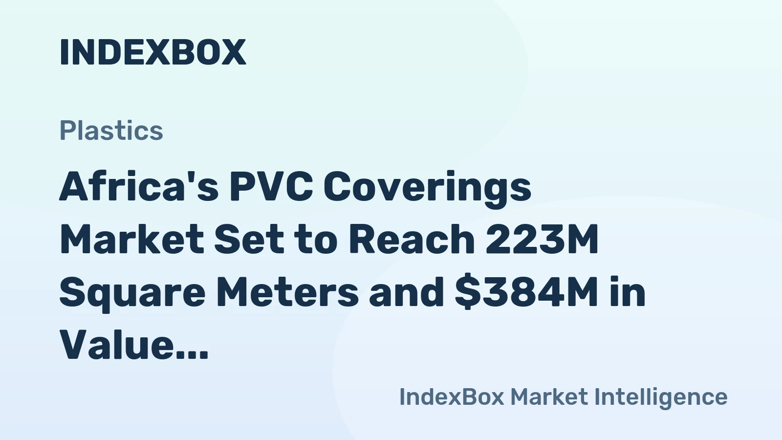 Africa's PVC Coverings Market Set to Reach 223M Square Meters and $384M in Value by 2035