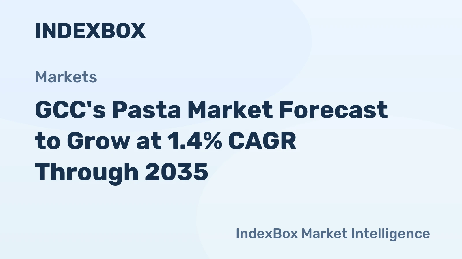 GCC's Pasta Market Forecast to Grow at 1.4% CAGR Through 2035