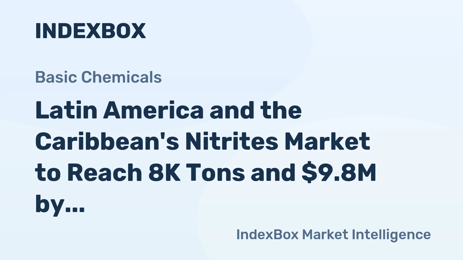 Latin America and the Caribbean's Nitrites Market to Reach 8K Tons and $9.8M by 2035