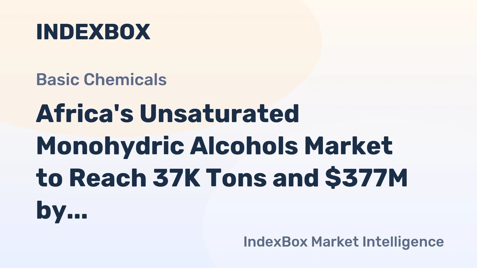Africa's Unsaturated Monohydric Alcohols Market to Reach 37K Tons and $377M by 2035, Driven by Rising Demand