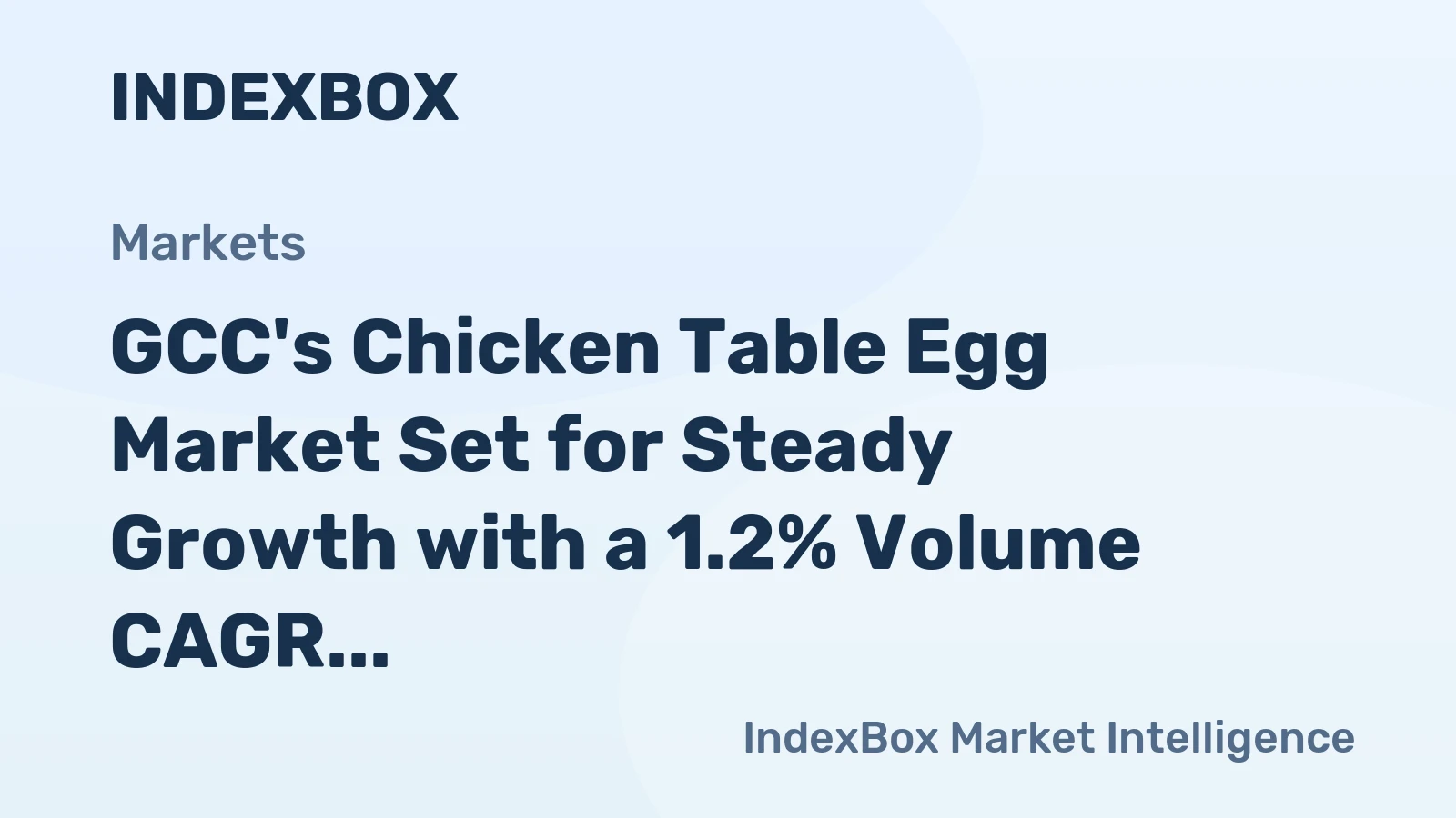 GCC's Chicken Table Egg Market Set for Steady Growth with a 1.2% Volume CAGR Through 2035
