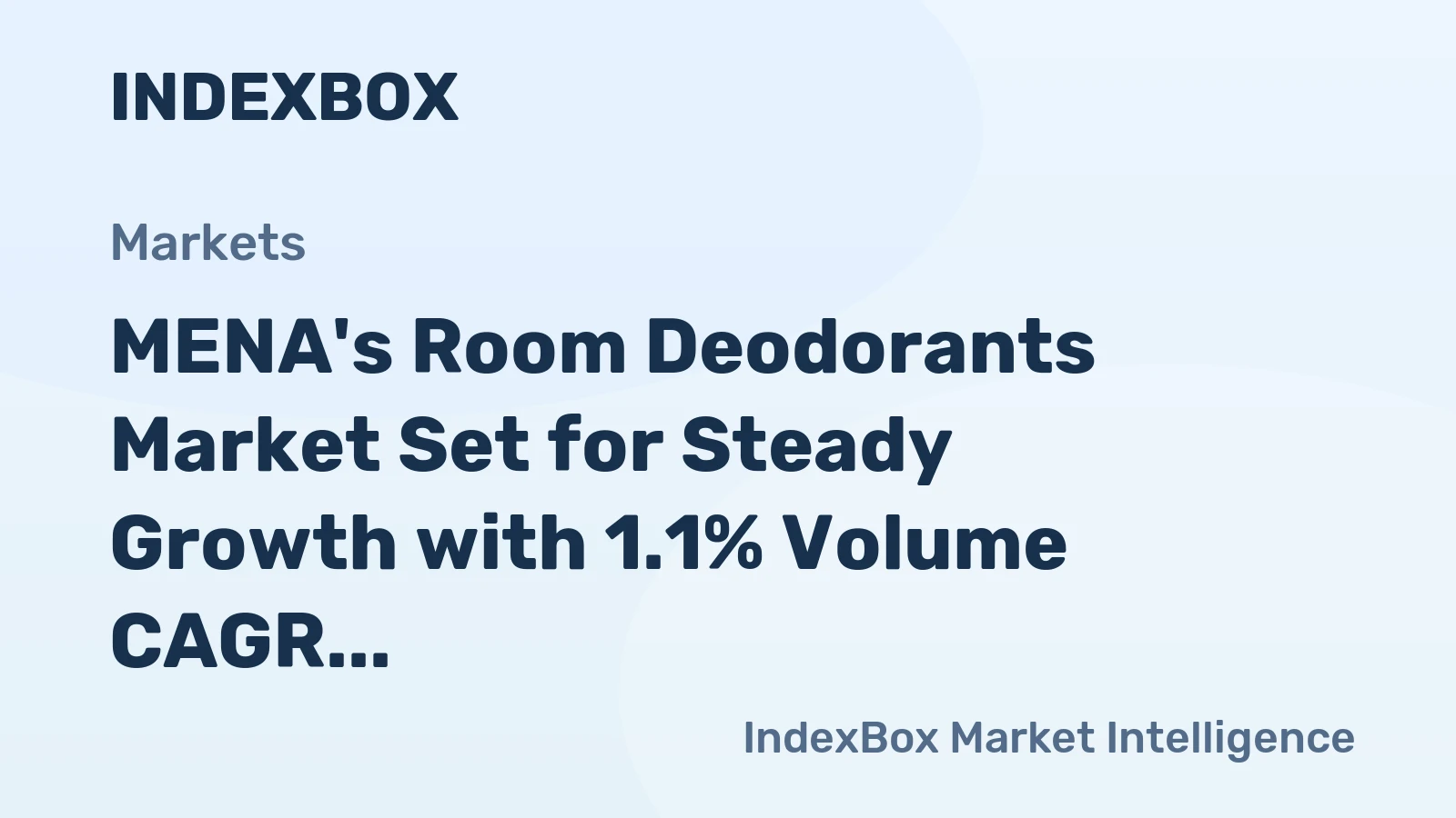 MENA's Room Deodorants Market Set for Steady Growth with 1.1% Volume CAGR
