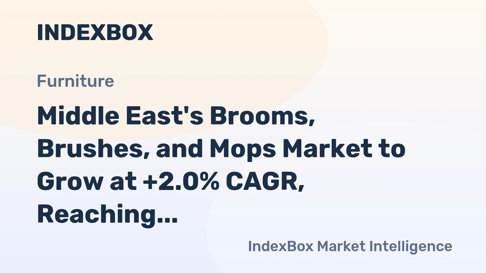 Middle East's Brooms, Brushes, and Mops Market to Grow at +2.0% CAGR, Reaching $1.1B by 2035