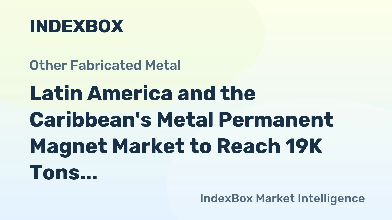 Latin America and the Caribbean's Metal Permanent Magnet Market to Reach 19K Tons and $505M by 2035
