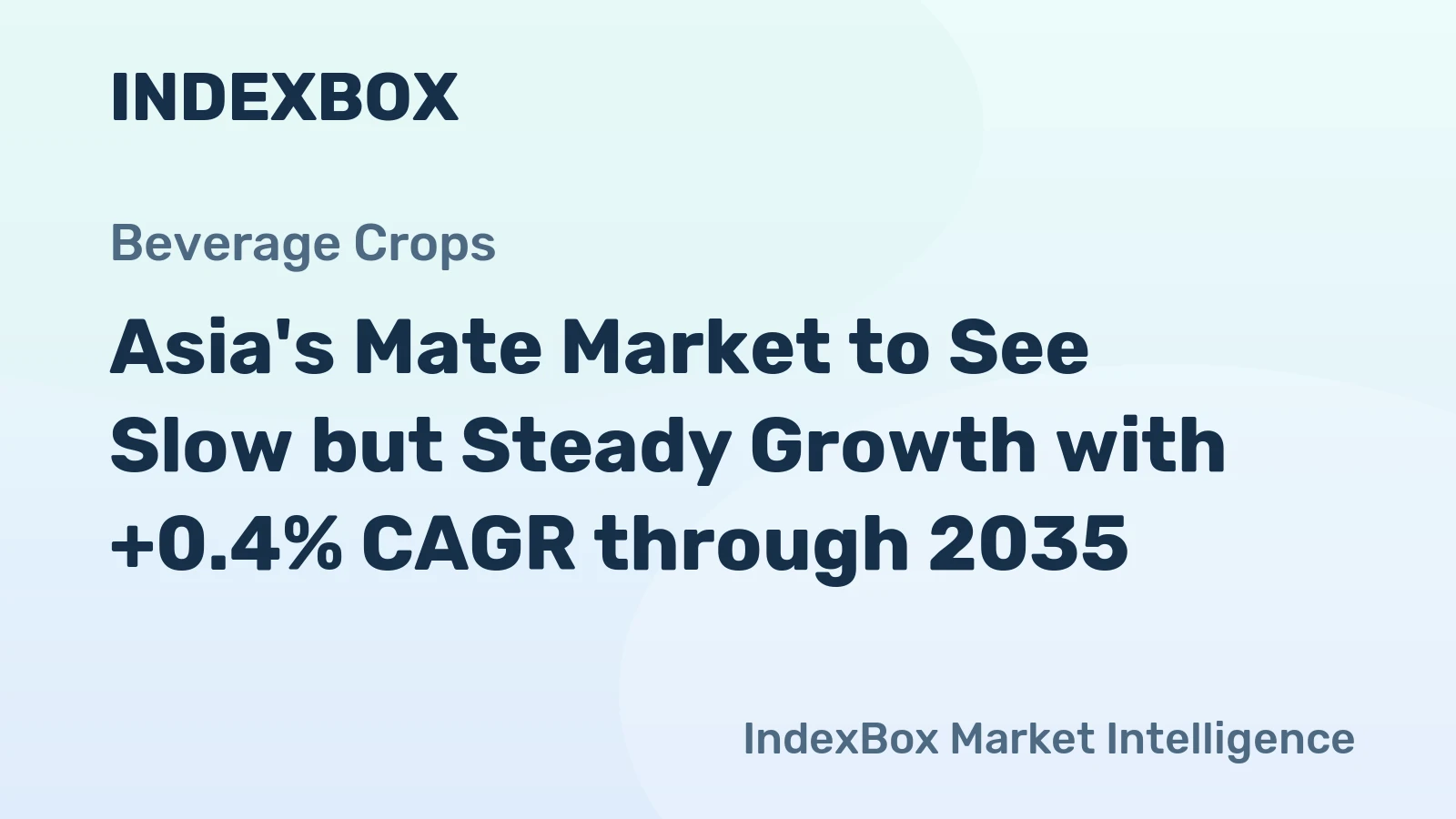 Asia's Mate Market to See Slow but Steady Growth with +0.4% CAGR through 2035
