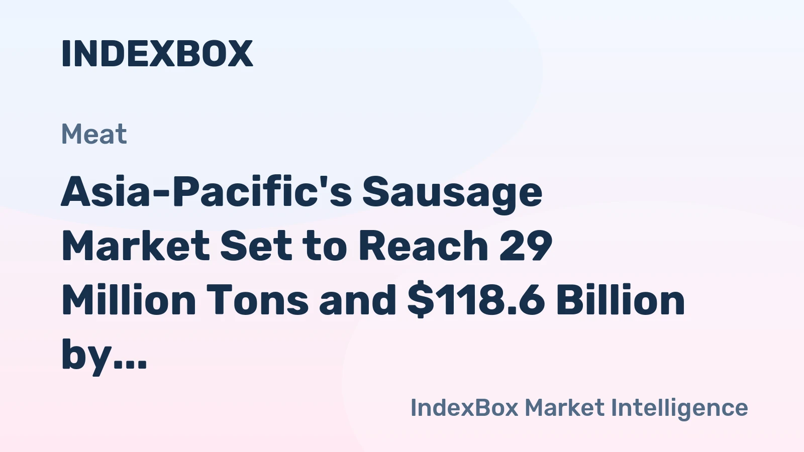 Asia-Pacific's Sausage Market Set to Reach 29 Million Tons and $118.6 Billion by 2035