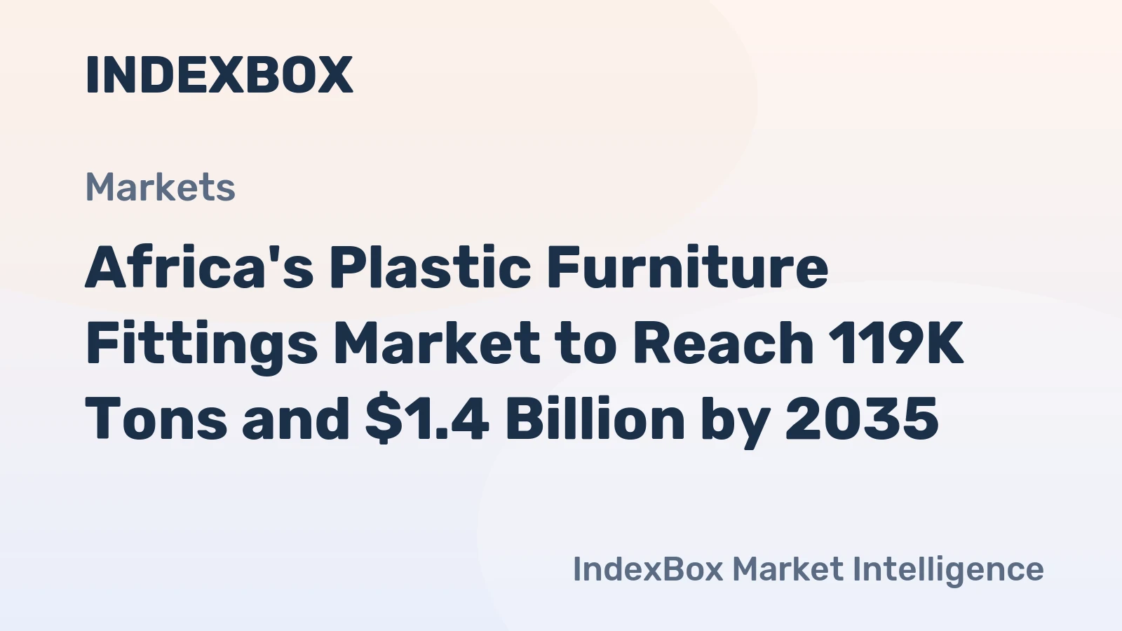 Africa's Plastic Furniture Fittings Market to Reach 119K Tons and $1.4 Billion by 2035