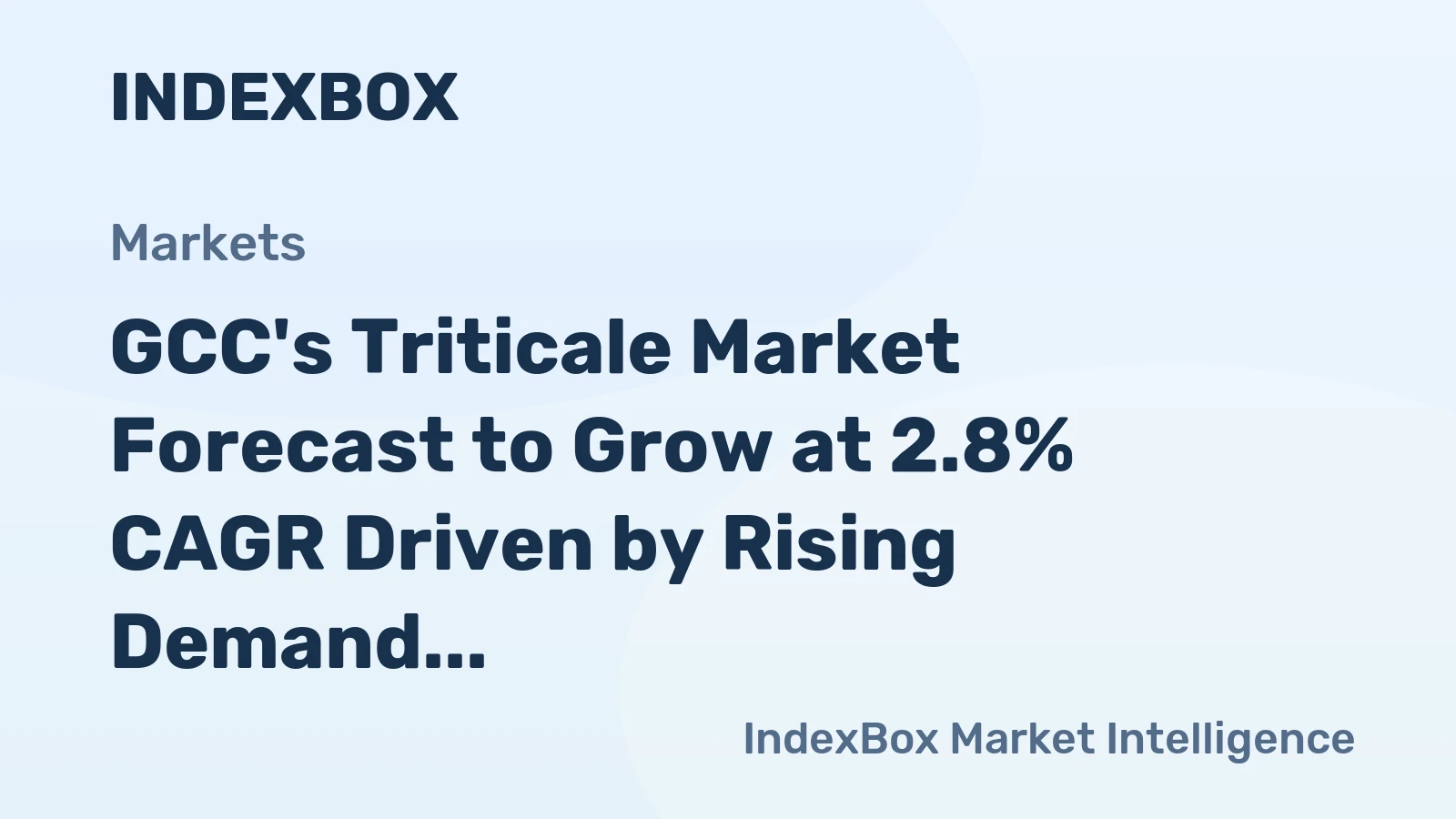 GCC's Triticale Market Forecast to Grow at 2.8% CAGR Driven by Rising Demand