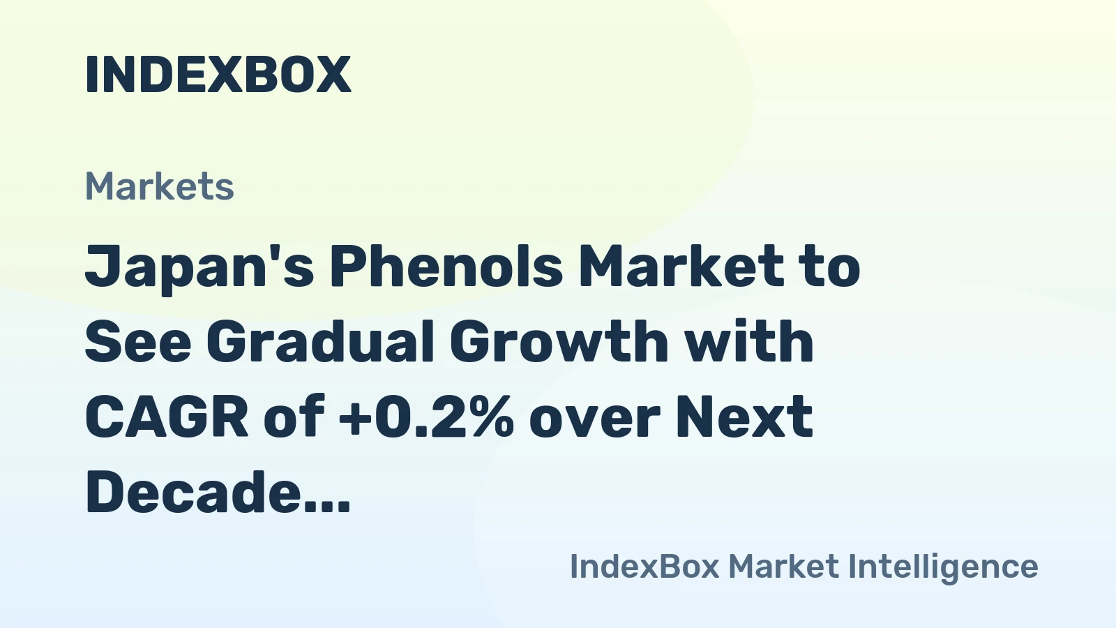 Japan's Phenols Market to See Gradual Growth with CAGR of +0.2% over Next Decade
