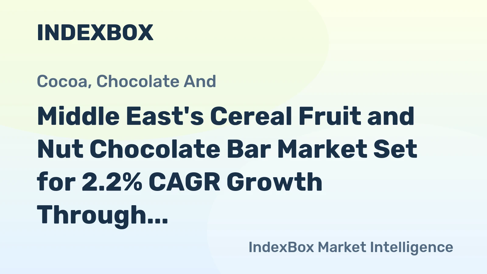 Middle East's Cereal Fruit and Nut Chocolate Bar Market Set for 2.2% CAGR Growth Through 2035
