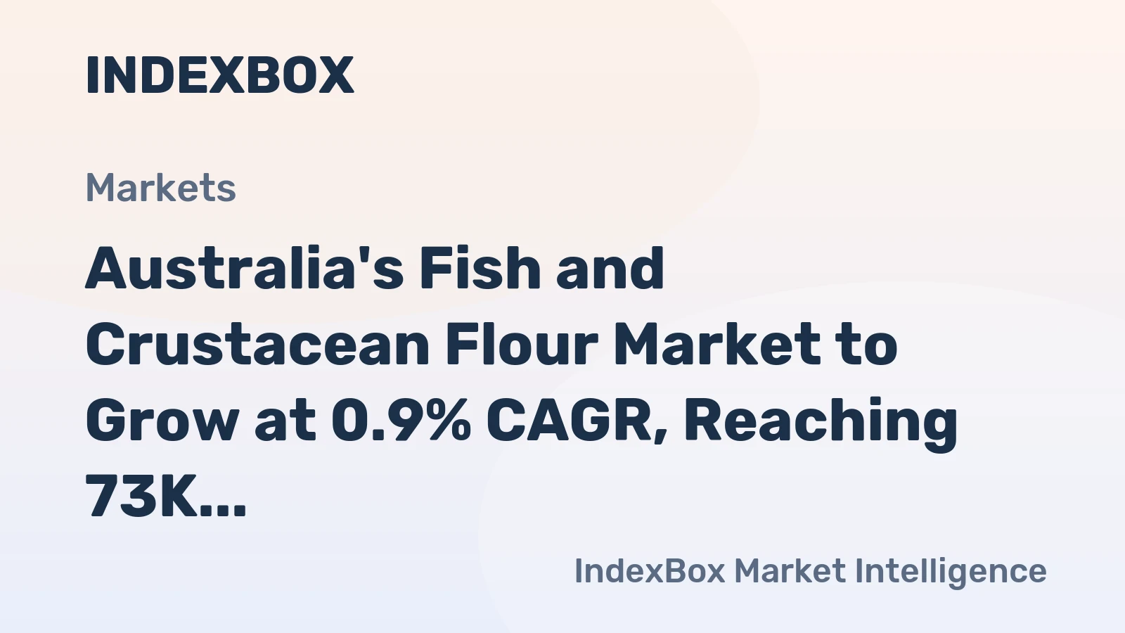 Australia's Fish and Crustacean Flour Market to Grow at 0.9% CAGR, Reaching 73K Tons by 2035