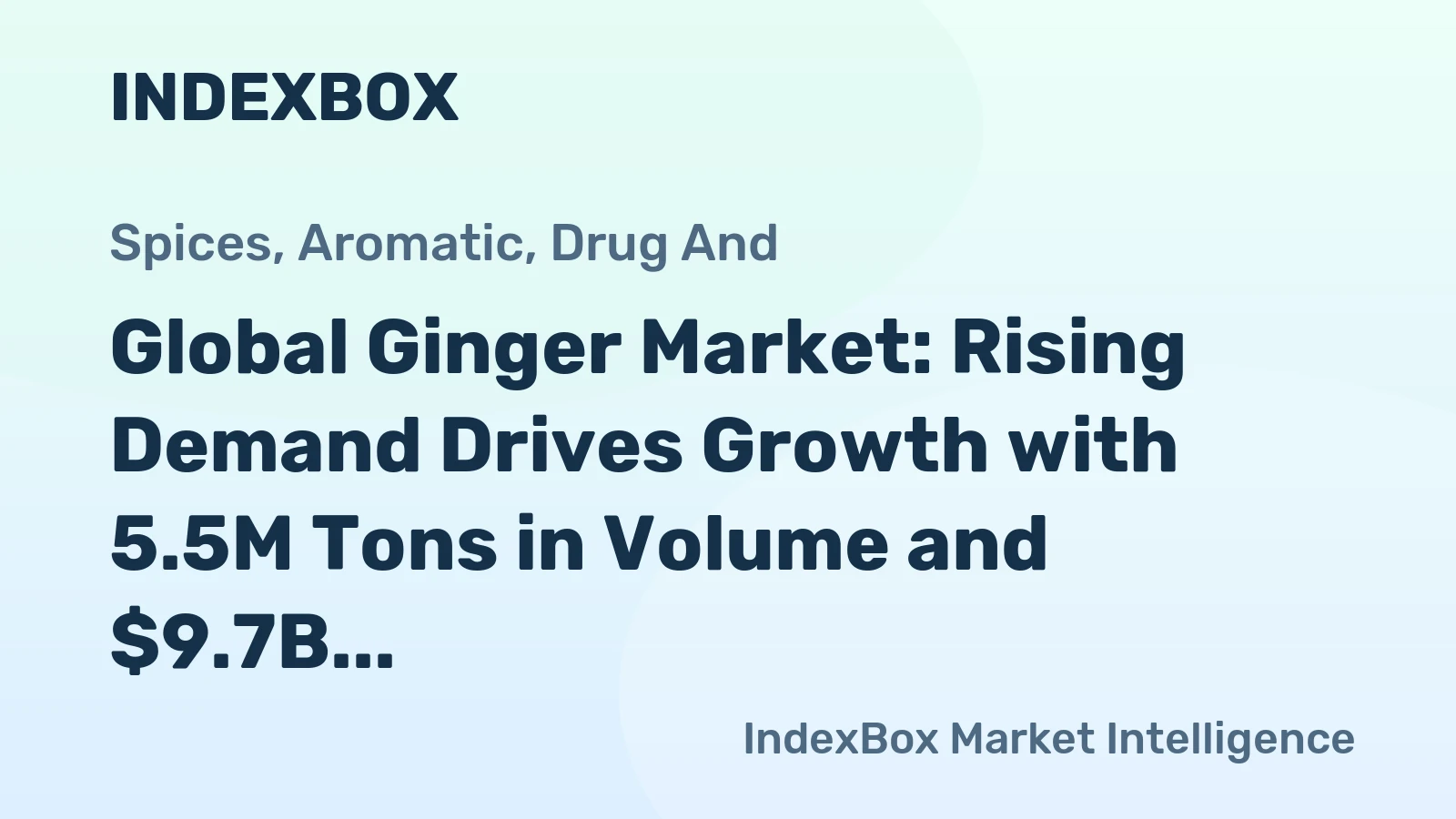 Global Ginger Market: Rising Demand Drives Growth with 5.5M Tons in Volume and $9.7B in Value Expected by 2035