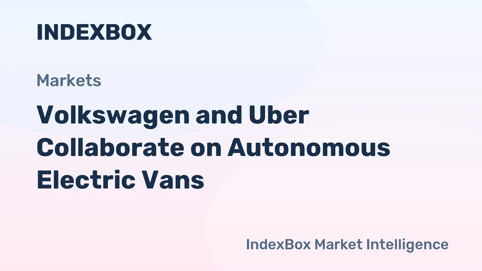 Volkswagen and Uber Collaborate on Autonomous Electric Vans